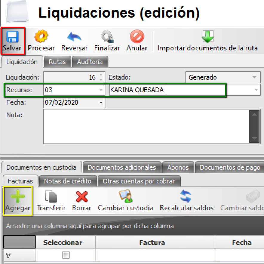¿Cómo crear una liquidación?