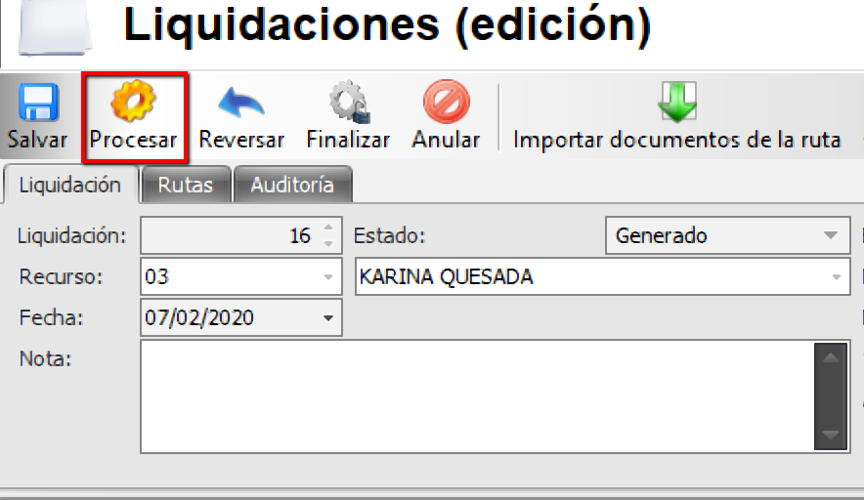 ¿Cómo crear una liquidación?