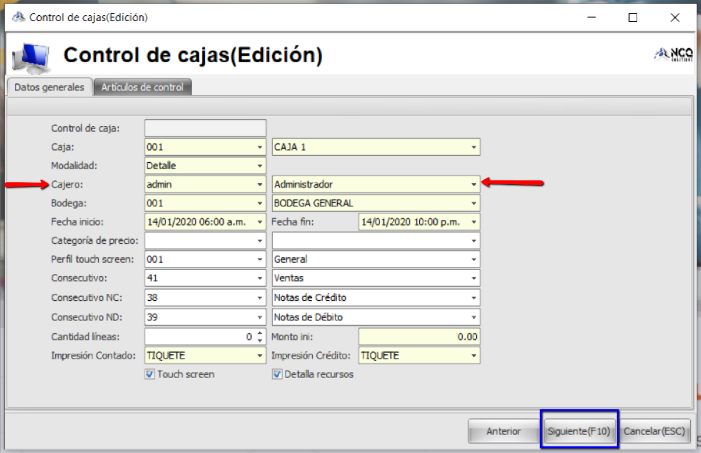 ¿Cómo abrir un control de caja?