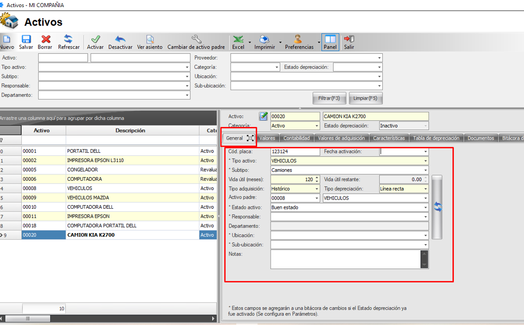 ¿Cómo registrar un activo con valor histórico?