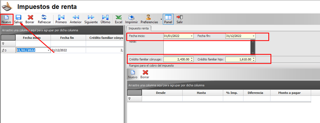 ¿Dónde y cómo se configura el impuesto sobre la renta para el cálculo ...