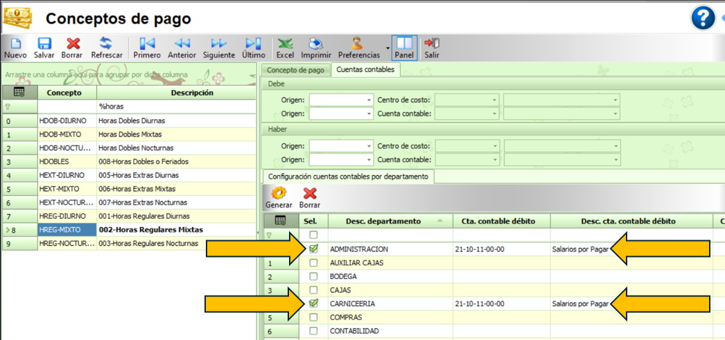 ¿Cómo configurar un asiento contable de un pago de nómina?