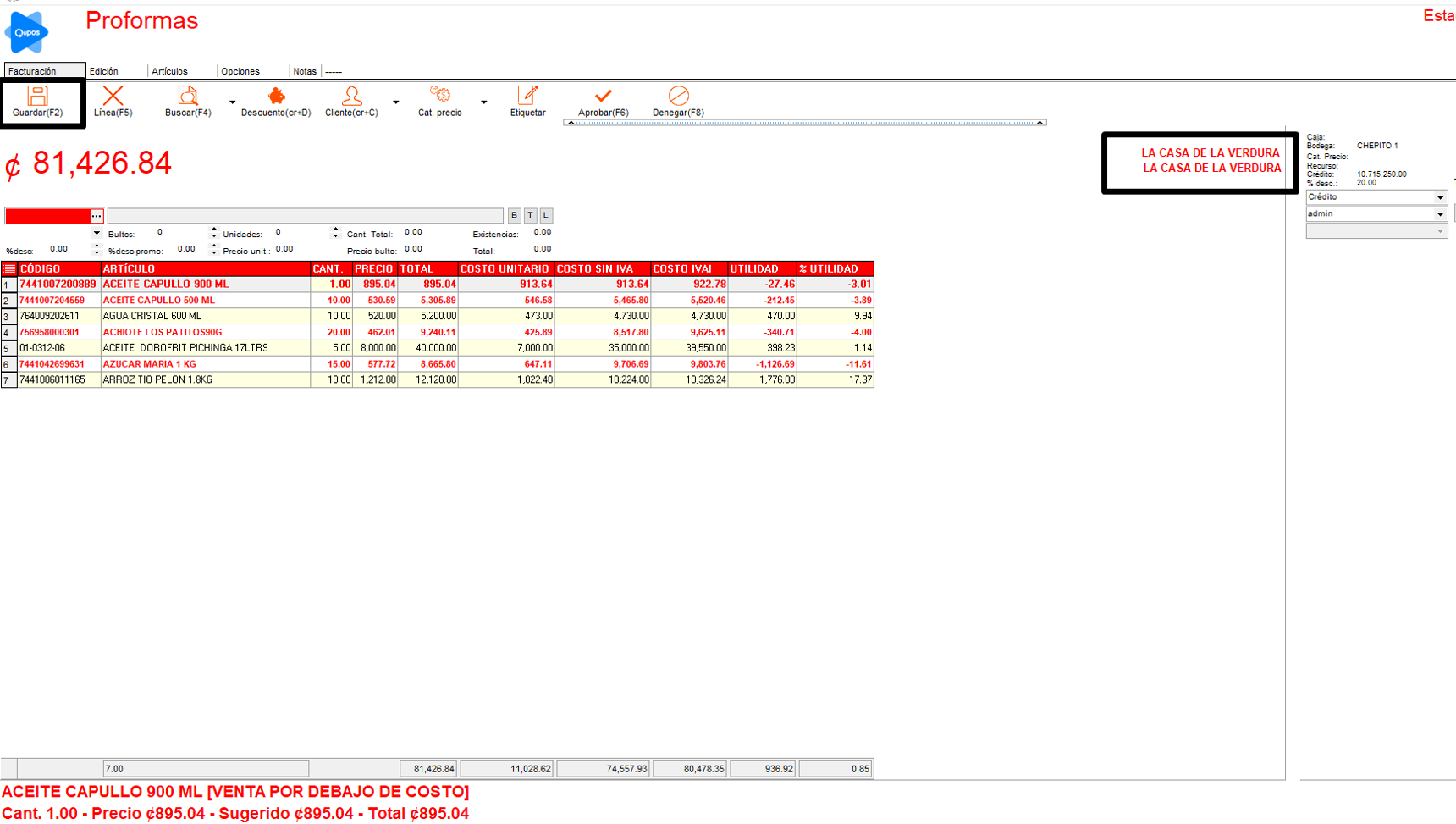 ¿Cómo crear una proforma sin el detalle de precios?